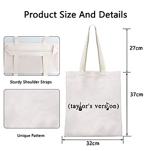 POFULL Music Lover Gift Song Lyrics Gift Singer's Merchandise Music Album Gift For Fan (version tote bag)