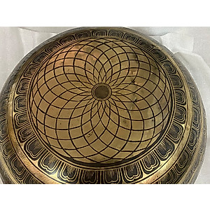 21 Inch Diameter Extra Large Standing Singing Bowl - Foot Carved Singing Bowls - Sound Therapy -Meditation -Yoga Session - Big Healing Bowls