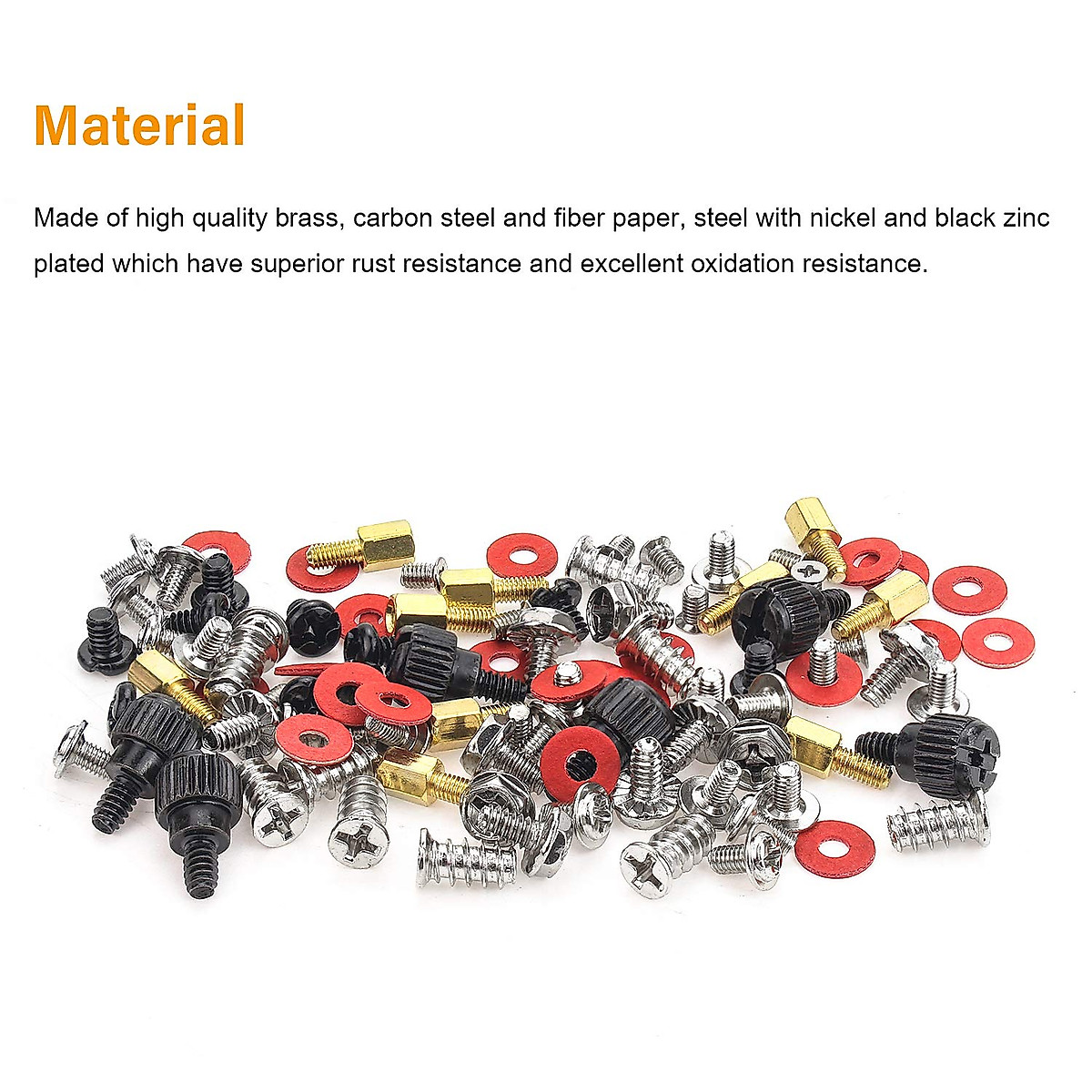 Powlankou PC Computer Screws Standoffs Kit for Hard Drive Computer Case Motherboard Fan Power Graphics