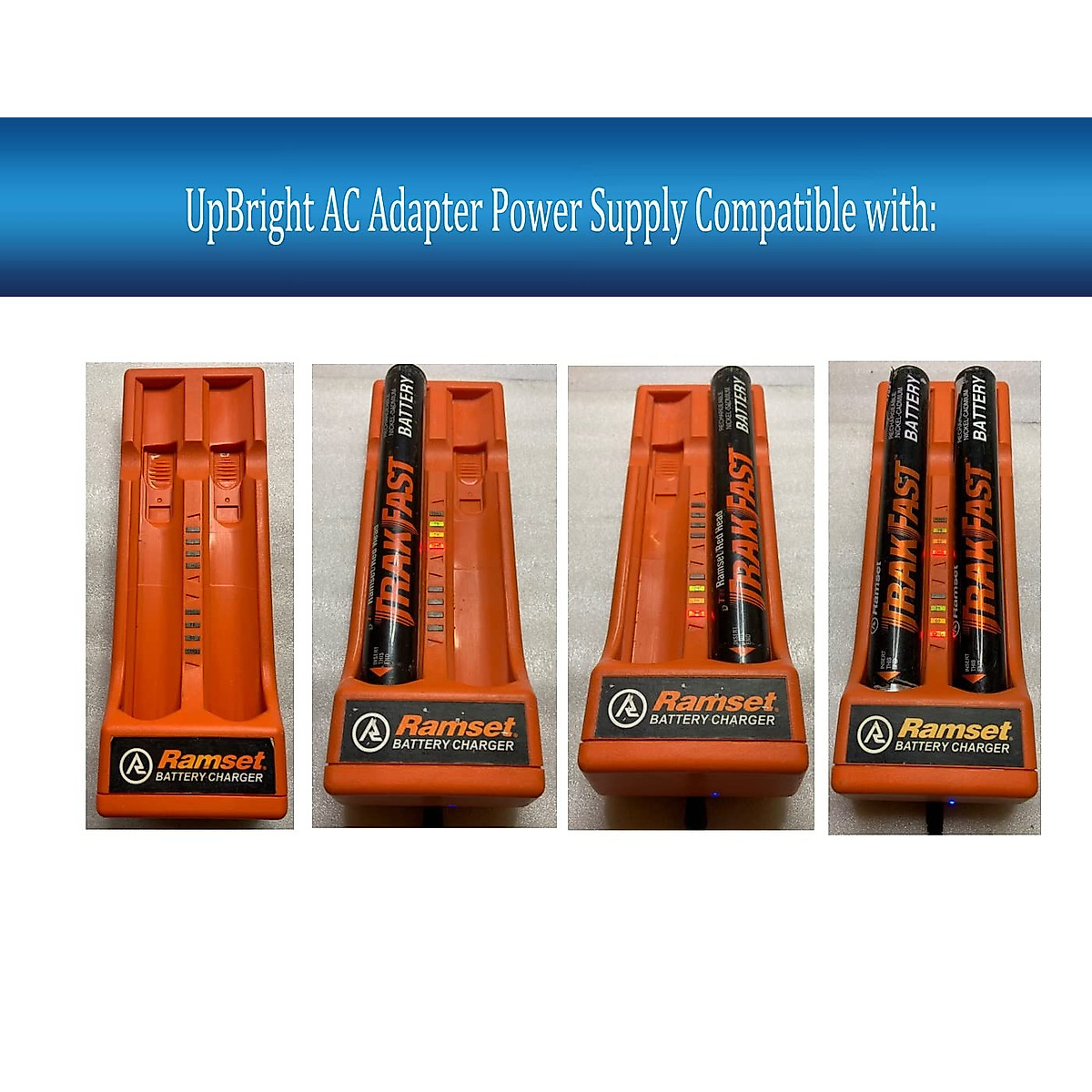 UpBright 12V AC/DC Adapter Compatible with ITW Ramset Red Head B0022 B0021 6V Battery Charger P/N B0020 Trakfast 2HNW2 TTRY TF T3 SA48-42A SA4B-42A RedHead Powder Fastening Systems 1A Power Supply PSU