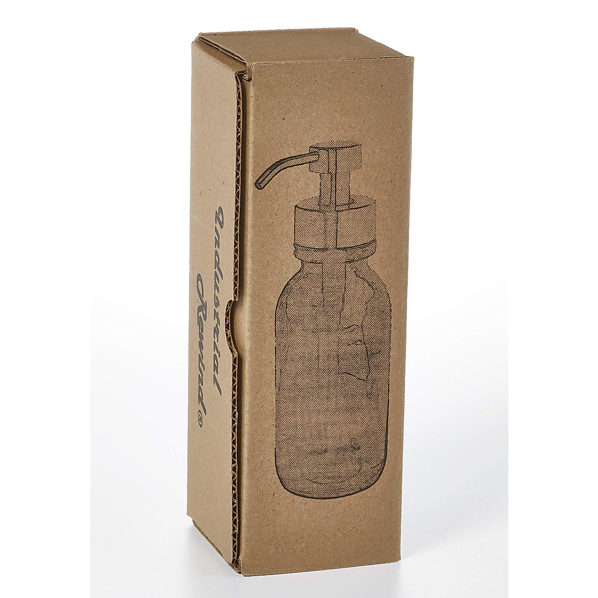 Clear Glass Soap Dispenser with Chrome Metal Pump - Wide Mouth 16oz Glass Bottle Includes Non Slip Bottom and Counter top Protector. (Clear/Chrome)