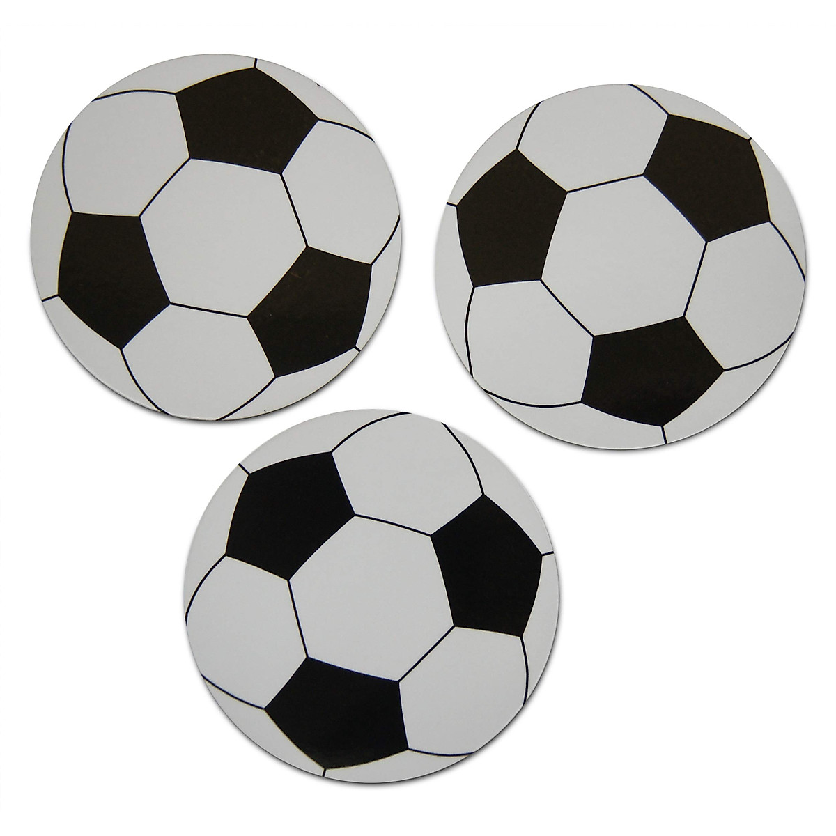 Novel Merk Soccer Ball Circle Decorations Small Refrigerator Magnet Set Miniature Design (12 Pieces)