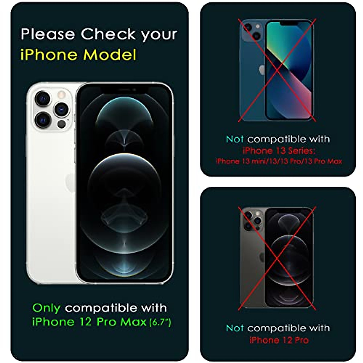 Xfilm for iPhone 12 Pro Max Camera Lens Protector Bling Diamond, HD Clear Tempered Glass Alloy Camera Protection Cover, Single Design, Case Friendly, Scratch Proof (Multi-Color Diamond)