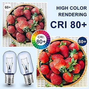AMI PARTS Refrigerator Light Bulb T8 297048600 241552802 Replacement Refrigerator 40W Compatible with Whirl-Pool Kenm-ore Light Bulb Refrigerator