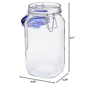 Bormioli Rocco Fido Jar - 1.5 Liter (50.75 oz.) - Blue