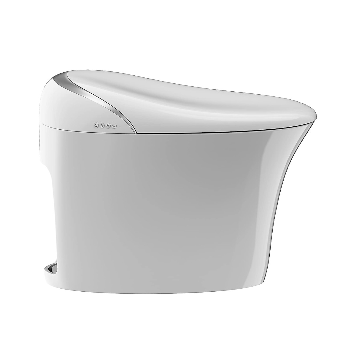 ELLAI Smart Toilet Comfort Height Elongated Intelligent toilet with Auto Open/Close Lid, One Piece Toilet with Bidet Build in and Warm Seat, Auto Flush in 1.28-GPF, White