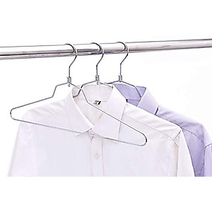 16" Quality Metal Hangers, 30-Pack, Swivel Hook, Stainless Steel Heavy Duty Wire Clothes Hangers, Heavy-Duty Clothes, Jacket, Shirt, Pants, Suit Hangers (30, 16" inch)