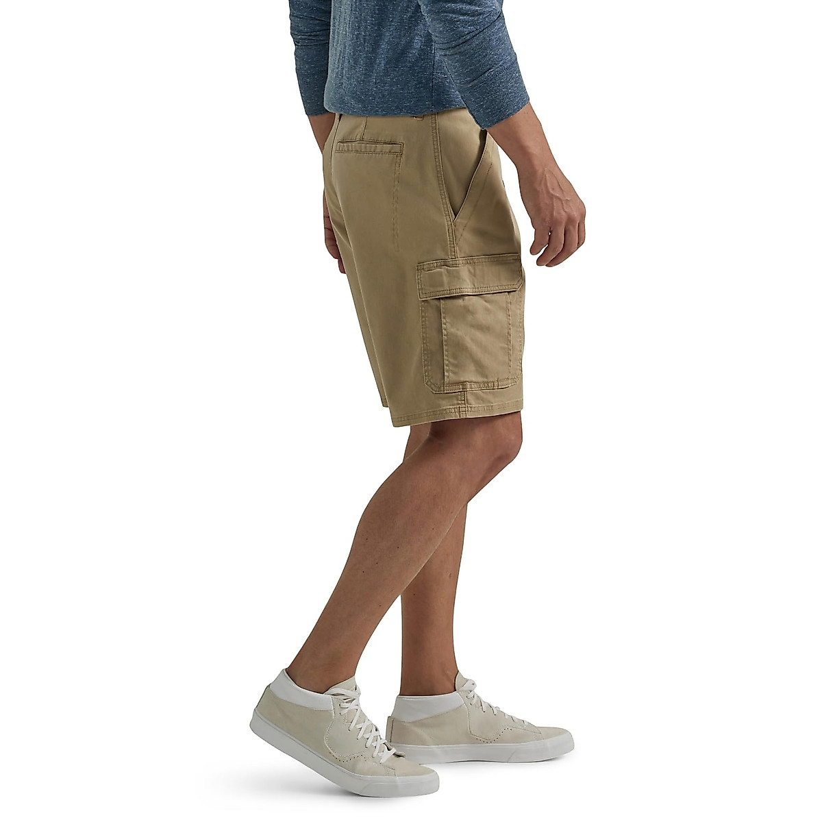 Wrangler Authentics Men's Classic Cargo Stretch Short, Grain Twill, 38