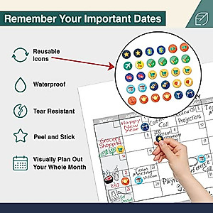 Large Dry Erase Wall Calendar - 38" x 58" - Premium Undated Blank 2023 Reusable Yearly Calendar - Giant Whiteboard Year Poster - Laminated Jumbo Annual Office 12 Month Calendar