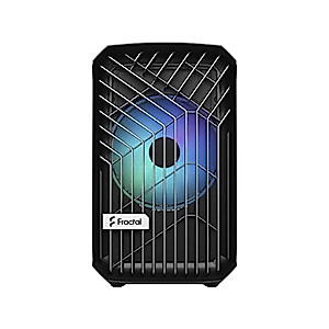 Fractal Design Torrent Nano RGB Black - Light Tint Tempered Glass Side Panels - Open Grille for Maximum air Intake - 180mm RGB PWM Fan Included - Type C - mITX Airflow Mini Tower PC Gaming Case