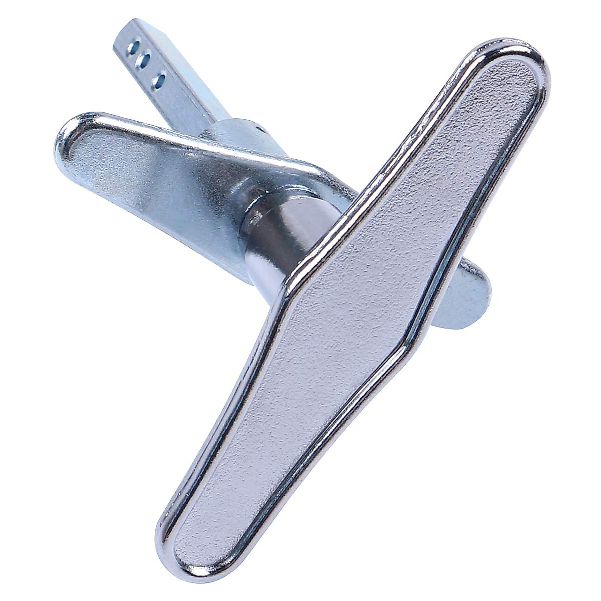 MOMAID Garage Door Lock Dummy T Handle Assembly Non-Locking Door Hardware Kit (Without Keys) Chrome Plated