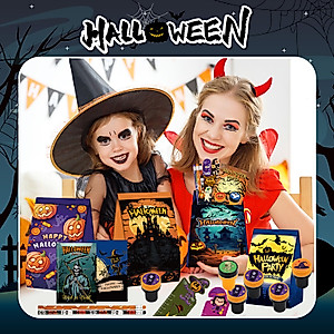 APROAT 168pcs Halloween Goodie Bag Fillers,Bulk Halloween Party Favors for Kids, Halloween Prizes, Halloween Favors for School, Halloween Non Candy Treats