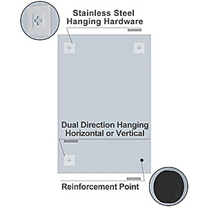 USHOWER 30 x 40 Inch Frameless Beveled Mirror, Rectangle Wall Mirror for Bathroom, Vanity, Beautiful and Simple Looking