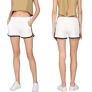 Beauty_yoyo Dolphin Shorts for Teen Girls & Women Cotton Running Gym Workout Yoga Sport Performance Short with Pockets