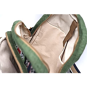 HIMALAYA HANDMADE Hemp Sling Backpack Hippie Backpack Festival Backpack Hiking Backpack 100% Hemp| Crossbody Bag FAIR TRADE Handmade with Love., Green