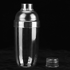 Fdit 24 oz Plastic Cocktail Shaker with Measurements Clear Drink Mixer Martini Shaker Kit Boston Shaker Professional Bartender Shakers Tool