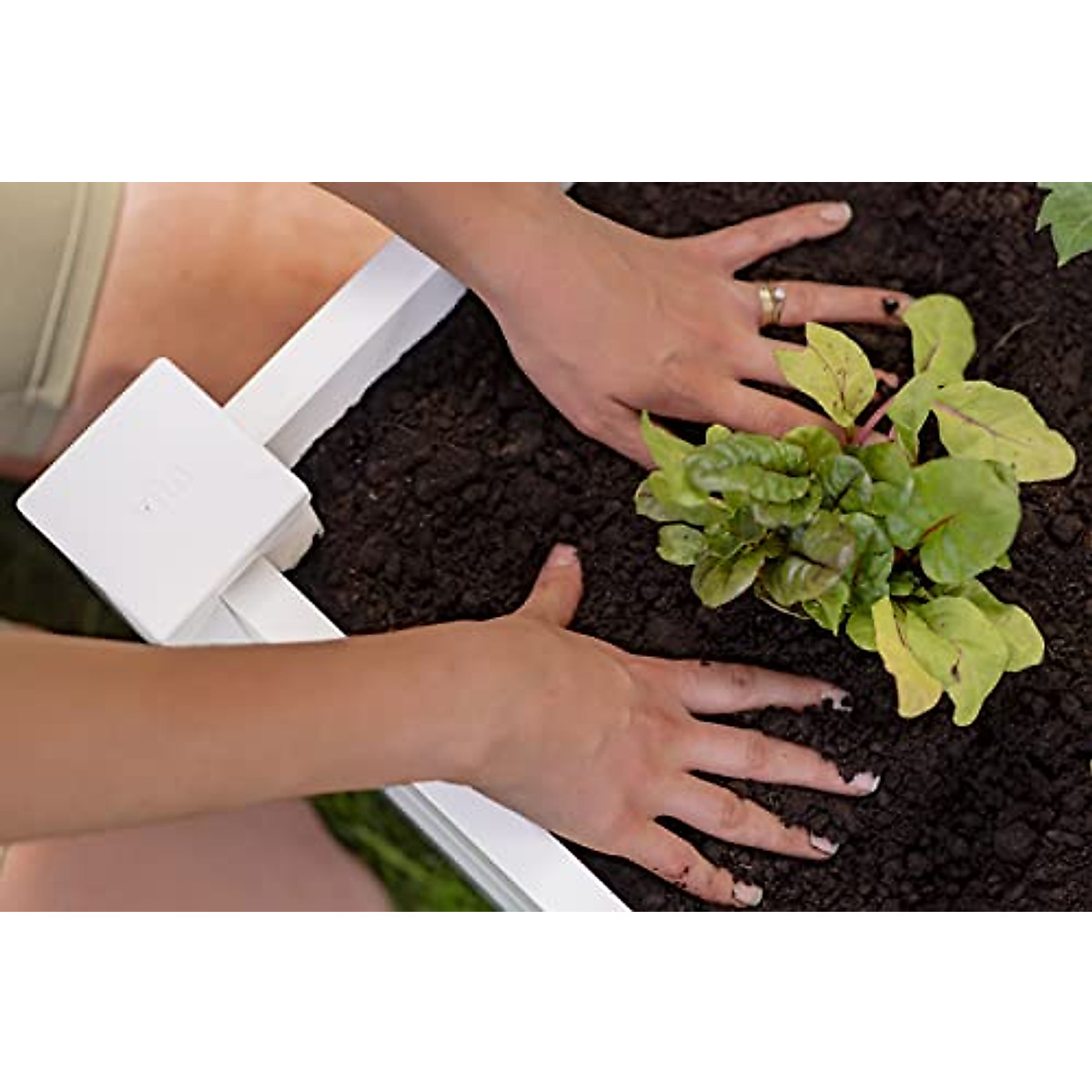 Vita Classic 4'X4'x11 Vinyl Raised, White VT17108 x 4ft Modular Garden Bed, 11" H