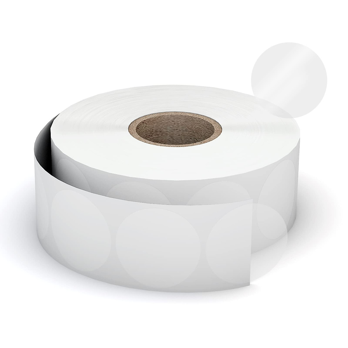 1 inch 1000 Pcs Clear Circle Package Seals Stickers Envelope Seals for Mailing, Misofuki Transparent Round Wafer Seal Labels Envelope Tab Sealer and Retail Package Self Adhesive Seal Label Sticker