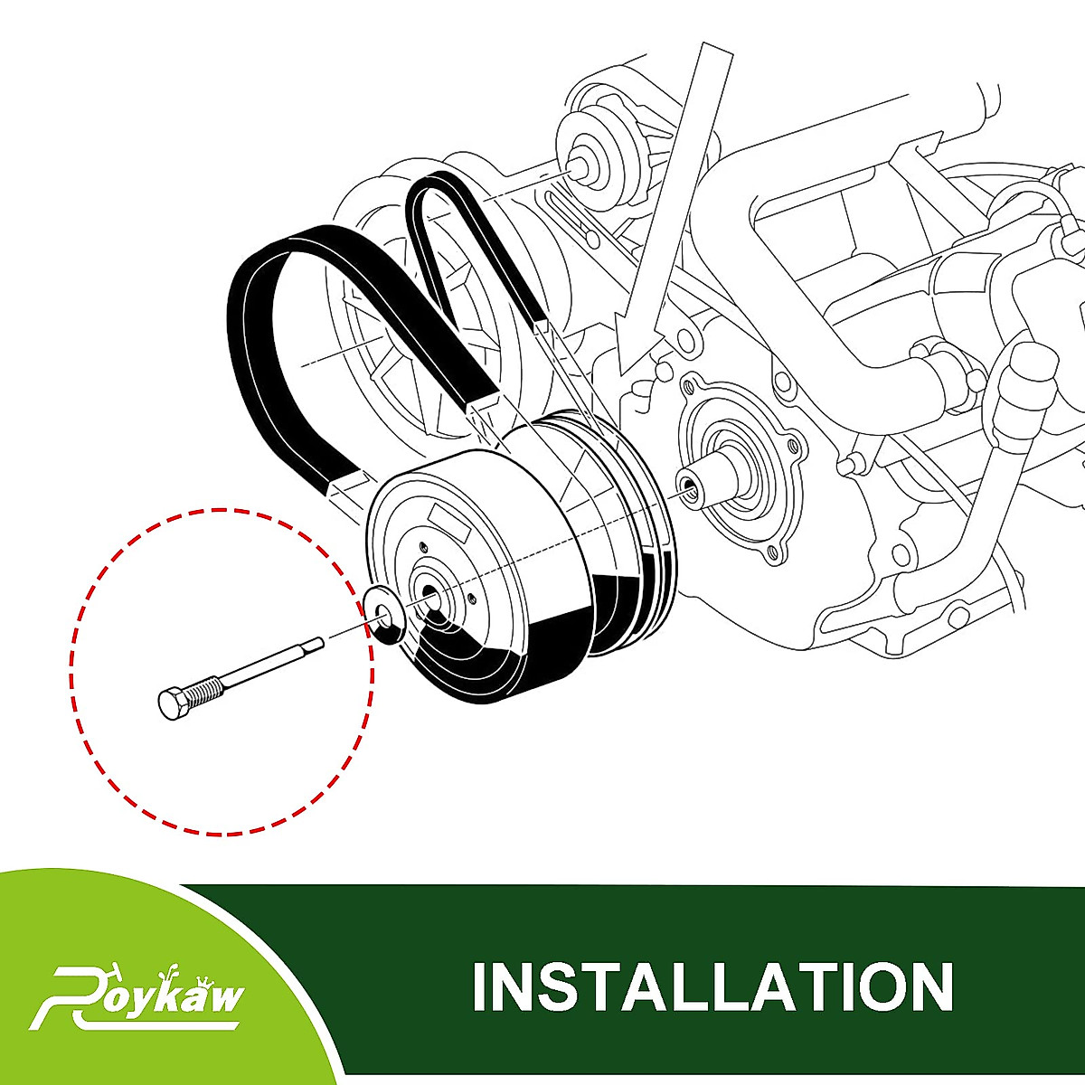 Roykaw Club Car Drive Clutch Puller Bolt Removal Tool for 1988-up DS/Precedent Golf Cart, Replaces OEM # 1014496, 5707
