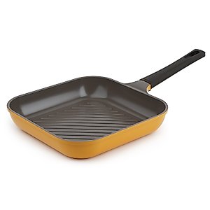 Neoflam 11" Ceramic Nonstick Square Grill Pan, Corn Yellow