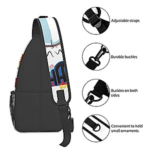 Shark Sling Bag Crossbody Women Men Travel Chest Backpack Leisure Sports Outdoor Running Hiking