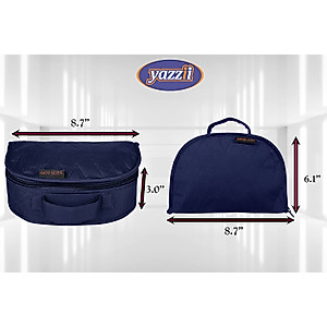 Yazzii Oval Sewing Box - Portable & Multipurpose Storage Bag Organizer - Sewing Supplies Organizer for Thread Spools, Needles, Beads, Embroidery Floss, Fabric Pieces & More!