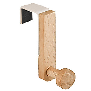 YIKANGHENG Steel and Wooden Hook, 3 Inch Long Heavy Duty Hook for Hanging Hat, Cloth, Bag, Towel, Widely Used on Wardrobe, Cupboard, Drawer (1 Pcs)