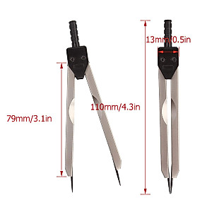 LANIAKEA ECG EKG Caliper Black Electrocardiogram Divider for Nursing