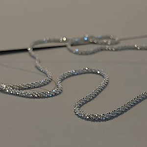 MIDEEO Gold Layered Necklace for Women 14K Gold Plated Layered Necklace Set Silver Necklace Simple Layering Set Women Jewelry Gift