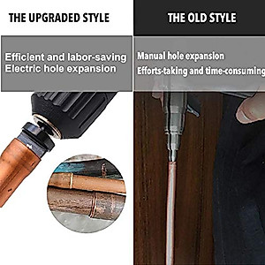 Swaging Tool Drill Bits, 6pcs Manual Copper Pipe Swaging Tool Drill Bit Set Portable Bearing Steel Repairing Set Include 7/8'', 3/4'', 5/8'', 1/2'', 3/8'', 1/4'' Bits