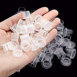 Tattoo Ink Cups 300PCS 14mm Medium Disposable Tattoo Pigment Caps with Base Plastic for Tattooing Tattoo MachineTattoo Supplies Tattoo Needles Tattoo Kits
