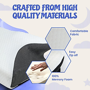 SweetDreamzzzzz Side Sleeper Pillow - Cervical Neck Pillow & Side Sleeper Pillow for Adults - Pillow for Neck Pain Relief Cervical Pillow - Neck Pillow for Sleeping