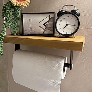 Paper Towel Holder, Aheucndg Wall Mount Paper Towel Holder, for Kitchen or Bathroom Self-Adhesive or Drill Mounting Paper Roll Holder (1Pack)