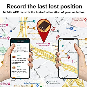 SMART LB Anti-Lost Bluetooth Wallet Tracker & Finder GPS Position Locator Mens Slim Minimalist Credit Card Holder Large Capacity dad Wallet with Zipper Gifts with Box…