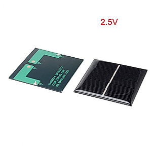 uxcell 5Pcs 2.5V 120mA Poly Mini Solar Cell Panel Module DIY for Light Toys Charger 59.8mm x 59.8mm