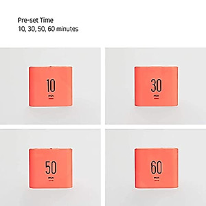 mooas Multi Cube Timer Neon Coral (10,30,50,60 Minutes) & Mint (1,3,5,10 Minutes) Bundle, Clock & Alarm, Time Management, Time for Studying, Cooking and Workout, Kids Timer