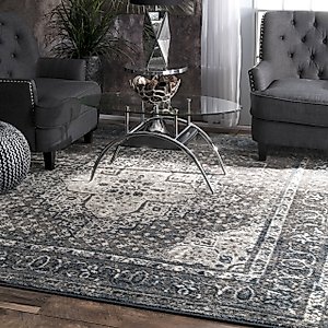 nuLOOM Vintage Kellum Area Rug, 7' 10" Square, Slate