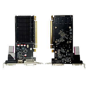 SAPLOS Radeon HD 5450 Low Profile Graphics Card, 2GB GDDR3 64-bit, HDMI DVI-I VGA, PCI Express x16, DirectX 11, Video Card for PC, Computer GPU, 2 Monitors Support