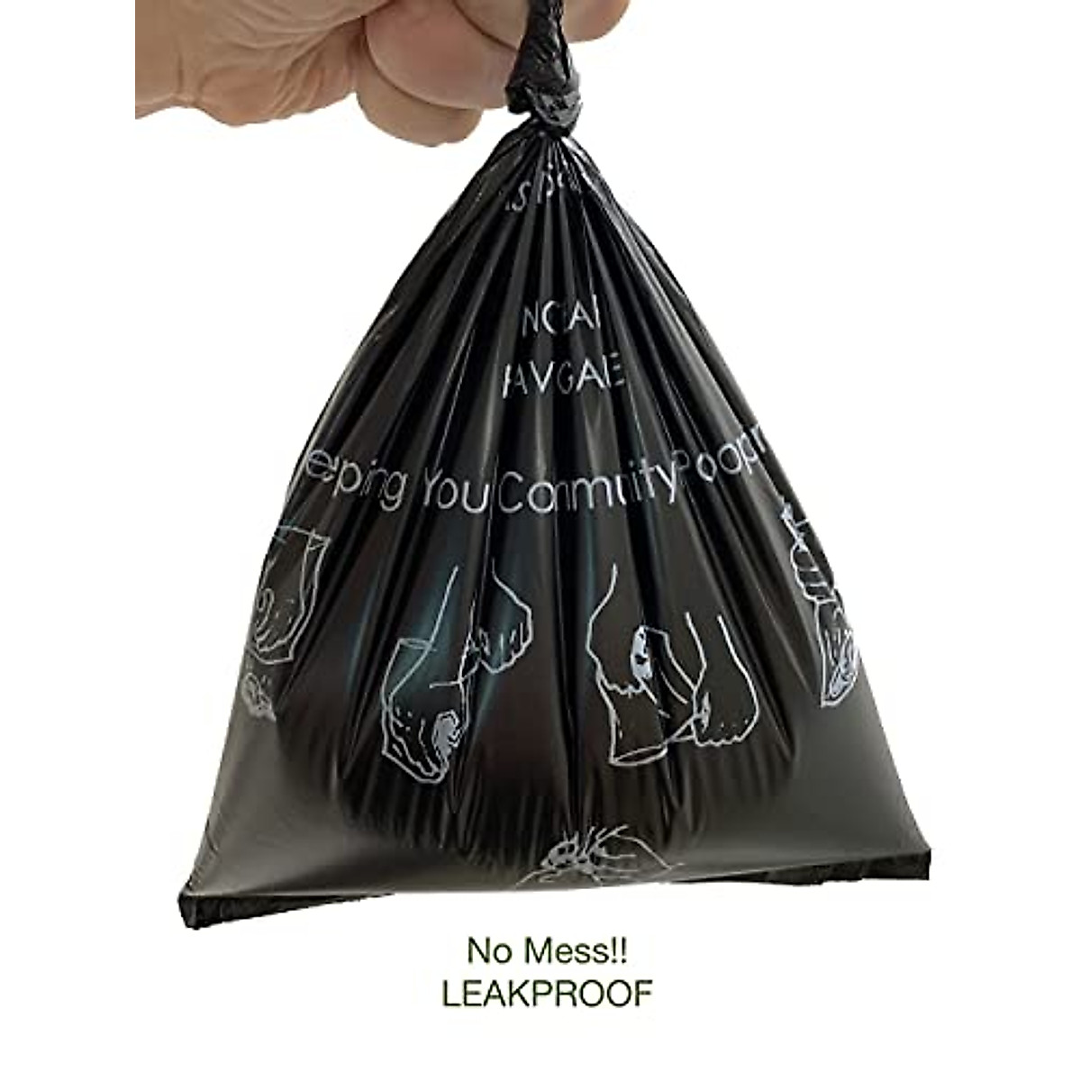 HOUNDSCOOP® Case of 2000 Pet Waste Bags on Roll (10 Rolls of 200 bags per roll) Dog Waste Station Bags for HOA, Residential, commercial roll bag for Poop Station Dispensers