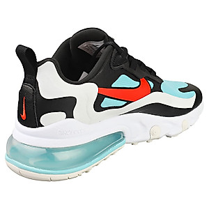 Nike Womens Air Max 270 React Running Trainers DA4288 Sneakers Shoes (UK 4.5 US 7 EU 38, Black Chile red Bleached Aqua 001)