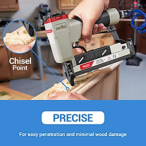 meite 23 Gauge Pin Nails, 5/8-Inch Micro Headless Pins for Pin Nailer - Copper Plated Pins Nails for Nail Gun, Ideal for Fine Woodworking and Trim Work (10,000 PCS)