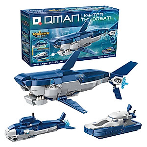 QMAN RC Car STEM Building Toys, 425 Pieces Remote Control Building Blocks Model Car Kit,Racing Car Model Building Block for Boys and Girls Age 6-12
