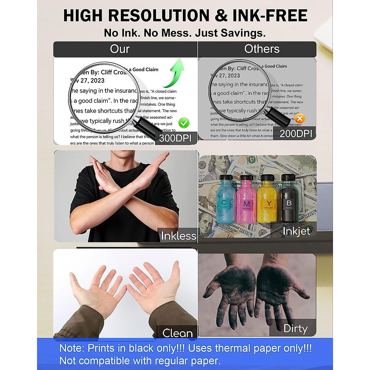 iDPRT Thermal Label Printer Desktop Label Printer for Shipping Packages, 6 IPS Label Maker Work with Windows & MAC, Compatible with USPS, Amazon, Ebay, etc.