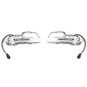 WOZIES 1Pair For Volvo S60 2014-2018 Front Bumper Fog Light DRL Daytime Running Lamp 31434567 31434568