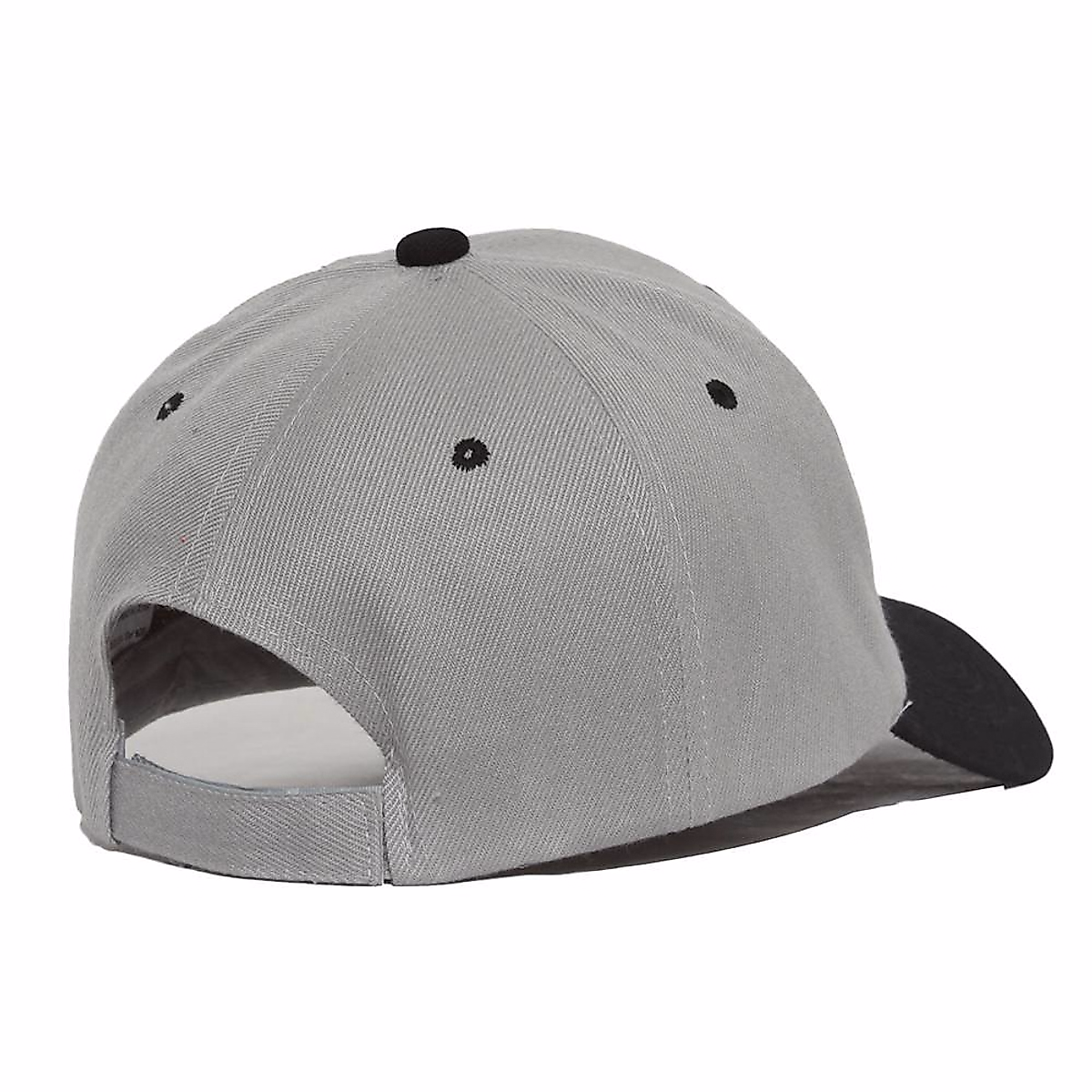 TOP HEADWEAR Two-Tone Adjustable Baseball Cap, Grey Black