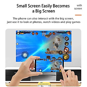 Portable Mini Projector, HD 1080P WiFi USB Bluetooth Wireless Cinema Projector,Built in Speakers,Kids Cartoon Home Theater Beamer,for USB/Mobile Hard Disk/Phone,for Outdoor Movie Video Projector(US)