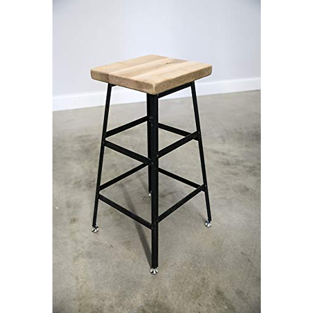 Barstool, Counter stool, Backless Stooll, Commercial Barstool, Reclaimed wood Industrial Steel, Made in the USA, Free Shipping