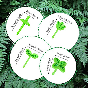DREMISI 16Pcs Mini Leaf Food Picks for Kids, Cute Bento Box Accessories, Safe, Practical, and Decorative
