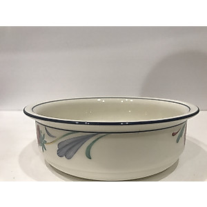 LENOX POPPIES ON BLUE SOUP/CEREAL BOWLS