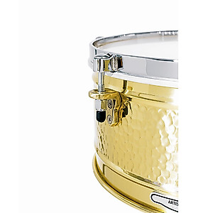 Meinl Percussion LC1BRASS Artist Series Luis Conte Signature Solid Brass Timbales, 14-Inch and 15-Inch